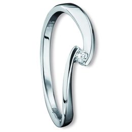 ONE ELEMENT Damen Diamantring "0.04 ct Diamant Brillant Ring aus 585 Wei&szlig;gold", 58, 0,04 mit Diamant, Diamanten Gold Wei&szlig;gold 585silber, Diamanten,