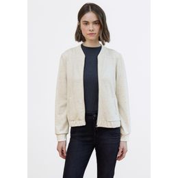 Damen Langarmshirt, beige, Gr. 44, STREET ONE STUDIO, unifarben, Stoff, 72% Viskose, 23% Polyester, 5% Elasthan, Shirts, im Melange Look