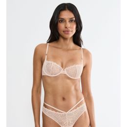 Triumph Damen Balconette-BH "That Night In Vegas", Gr. 80, beige, Mesh, Spitze, Obermaterial: 83% Polyamid, 17% Elasthan, BHs, Komfort-B&uuml;gel, Spitze,