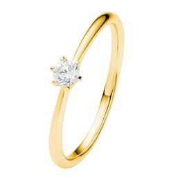 ONE ELEMENT Damen Diamantring "0.15 ct Diamant Brillant Ring aus 585 Gelbgold", 51, 0,15, Diamanten Gelbgold 585 Goldgold, Diamanten, Gelbgold 585,