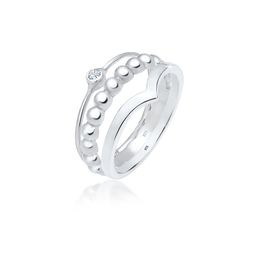 Elli Damen Solit&auml;rring "Set mit Kristallen von Swarovski 925 Silber", 52mm,mit Steinen, Silber 925 (Sterlingsilber), 4mm, silber, Silber 925