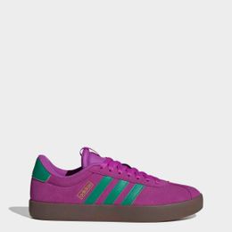 Sneaker "VL COURT 3.0", adidas Sportswear, Gr. 39lila burst, court gr&uuml;n, gold metallic, Leder, Synthetik, Schuhe, inspiriert vom Design des adidas