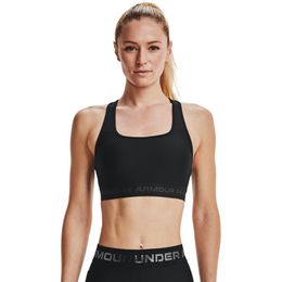 Under Armour Damen Sport-BH "CROSSBACK MID BRA", Gr. XS, schwarz, Obermaterial: 87% Polyester, 13% Elasthan, BHs, elastischer Materialmix mit 13%