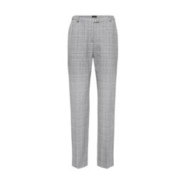 GOLDNER Damen 2-in-1-Hose "Karohose Anna", beige, Gr. 46, Obermaterial: 46% Baumwolle CO. 32% Polyester PES. 17% Viskose CV. 5% Elasthan EL., Hosen,
