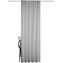 Vorhang Home Wohnideen, B:135cm H:245cm, silber, Polyester, K&uuml;che, Gardinen, "ESKAMIO", Thermo, Blickdicht, Leinenstruktur, &Uuml;berbreite