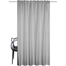 Vorhang Home Wohnideen, B:270cm H:245cm, silber, Polyester, K&uuml;che, Gardinen, "ESKAMIO", Thermo, Blickdicht, Leinenstruktur, &Uuml;berbreite