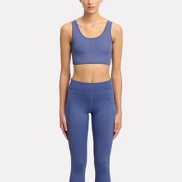 Reebok Damen Sport-BH, Gr. Ltwilight pur, Obermaterial: 76% Polyester, 24% Elasthan, BHs, f&uuml;r bequemen Halt beim Training, f&uuml;r Erwachsene, mit