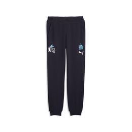 Puma Sporthose "Olympique de Marseille FtblCulture Jogginghose Herren", schwarz, Gr. S, bedruckt, Obermaterial: 32% Polyester, 68% Baumwolle. Rippe: