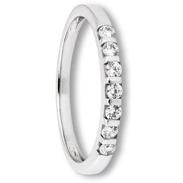 ONE ELEMENT Damen Goldring "Zirkonia Ring aus 333 Wei&szlig;gold", 58,mit Zirkonia, Gold Wei&szlig;gold 333, silber, Gold, Wei&szlig;gold 333, Fingerringe,
