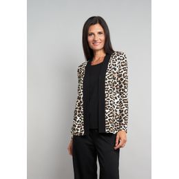 Seidel Moden Damen Shirtjacke "Exklusiv bei OTTO", braun, Basic, Gr. 40, Jersey, Obermaterial: 96% Viskose, 4% Elasthan, Shirts, 2 in 1 Optik mit