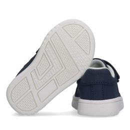 Tommy Hilfiger M&auml;dchen Sneaker, Gr. 25, blau, Lederimitat, Schuhe, Freizeitschuh, Halbschuh, Klettschuh im Retro Look