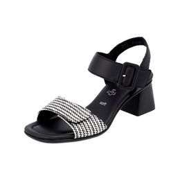 Remonte Damen Riemchensandale "Remonte Sandalen Lederimitat", Gr. 39, schwarz, Lederimitat, Schuhe