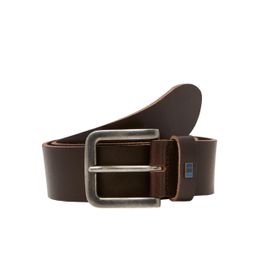 Jack & Jones JACK & JONES Herren Lederg&uuml;rtel "JACFLAG LEATHER BELT 4 CM NOOS", braun, Gr. 95, unifarben, B&uuml;ffelleder, G&uuml;rtel