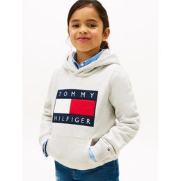 Tommy Hilfiger Kinder Kapuzensweatshirtlight grau heather, Gr. 5, meliert, Sweatware, Obermaterial: 100% Baumwolle, Sweatshirts, Kinder bis 16 Jahre,