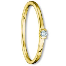 ONE ELEMENT Damen Diamantring "0.04 ct Diamant Brillant Ring aus 585 Gelbgold", 58, 0,04 mit Diamant, Diamanten Gelbgold 585 Goldgold, Diamanten,