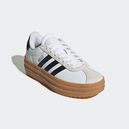 M&auml;dchen Plateausneaker "VL COURT BOLD", adidas Sportswear, Gr. 38,5, wei&szlig;, Leder, Synthetik, Schuhe, Design auf den Spuren des adidas Gazelle Bold,