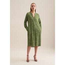 Seidensticker Damen Sommerkleid "Schwarze Rose", gr&uuml;n, Gr. 38, bedruckt, 100% Viskose, Kleider, 1/1 Kragen Druck
