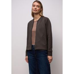 Street One Damen Cardiganrustic braun, Gr. 36, unifarben, Web, 70% Polyester, 30% Baumwolle, Strickjacken, mit Struktur-Muster