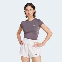 Damen T-Shirt "HYG SHN BABY T"grau strata, taupe oxide, Gr. M, adidas Performance, Obermaterial: 88% Polyester, 12% Elasthan, Shirts, sportlicher