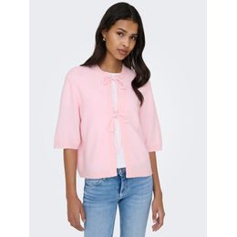 Only Damen Strickjacke "ONLSIMONI 2/4 BOW CARDIGAN KNT NOOS"potpourri, Gr. M, meliert, unifarben, Strick, Obermaterial: 74% Polyacryl, 24% Polyester,
