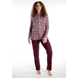 G&ouml;tzburg G&Ouml;TZBURG Damen Schlafanzug "Chania", Gr. 38, lila, Obermaterial: 100% Baumwolle, Homewear-Sets, mit langen &Auml;rmeln, Rundhalsausschnitt, Cotton,