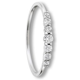 ONE ELEMENT Damen Goldring "Zirkonia Ring aus 333 Wei&szlig;gold", 56,mit Zirkonia, Gold Wei&szlig;gold 333, silber, Gold, Wei&szlig;gold 333, Fingerringe, Ausdruck