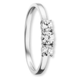ONE ELEMENT Damen Goldring "Zirkonia Ring aus 333 Wei&szlig;gold", 48,mit Zirkonia, Gold Wei&szlig;gold 333silber, Gold, Wei&szlig;gold 333, Fingerringe, Symbolische