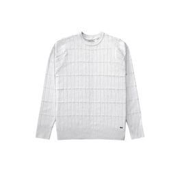 883POLICE Herren Rundhalspullover "883 Police BODE", wei&szlig;, Gr. XL, unifarben, 100% Baumwolle, Pullover