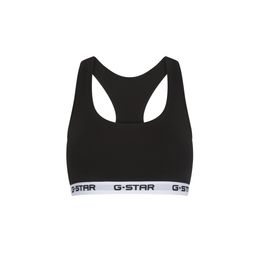 G-Star Raw G-STAR Damen Bralette "CARNELIAN, BRAS 2 PACK RACERBACK", Gr. XL, schwarz, Jersey, Obermaterial: 95% Baumwolle, 5% Elasthan, unifarben mit