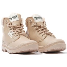Palladium Damen Winterboots "PAMPA HI SNOW WARM", Gr. 37,5, beige, Leder, Schuhe, Winterschuhe, Winterstiefel, Snowboots, wasserabweisend & gef&uuml;ttert