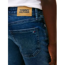 Tommy Hilfiger Jungen Gerade Jeans "STRAIGHT DARK JEANS"denim schwarz 01, Gr. 6, unifarben, Denim/Jeans, Obermaterial: 98% Baumwolle, 2% Elasthan,