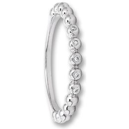 ONE ELEMENT Damen Diamantring "0.04 ct Diamant Brillant Ring aus 585 Wei&szlig;gold", 50, 0,04 mit Diamant, Diamanten Gold Wei&szlig;gold 585, silber, Diamanten,