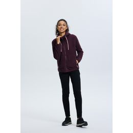 Icepeak Damen Strickfleecejacke "Icepeak AALET", lila, Gr. M, Obermaterial: 100% Polyester, Jacken, mit fester Kapuze, aus Polyester