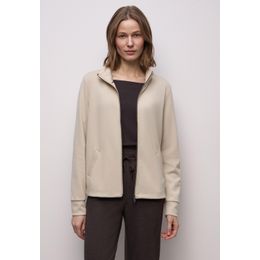 Street One Damen Cardigancotton beige, Gr. 40, unifarben, Stoff, 65% Viskose, 29% Polyester, 6% Elasthan, Strickjacken, mit Tunnelzug am Saum