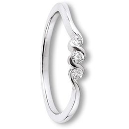 ONE ELEMENT Damen Diamantring "0.1 ct Diamant Brillant Ring aus 585 Wei&szlig;gold", 56, 0,1 mit Diamant, Diamanten Gold Wei&szlig;gold 585silber, Diamanten,