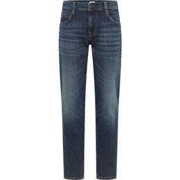 Mustang Herren Straight-Jeans "Herren Style Denver Straight", blau, Gr. 33, unifarben, Denim/Jeans, 99% Baumwolle, 1% Elasthan, Jeans