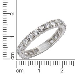 ZEEme Damen Fingerring "925/- Sterling Silber Wei&szlig;topas", 058 (18,5), Silber 925 (Sterlingsilber), wei&szlig;, Silber 925 (Sterlingsilber), Fingerringe