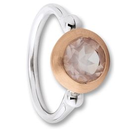 ONE ELEMENT Damen Silberring "Rosenquarz Ring aus 925 Silber", 60, Silber 925 (Sterlingsilber), silber, Silber 925 (Sterlingsilber), Fingerringe,