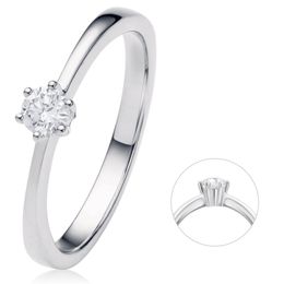 ONE ELEMENT Damen Diamantring "0.15 ct Diamant Brillant Ring aus 585 Wei&szlig;gold", 57, 0,15, Diamanten Gold Wei&szlig;gold 585, silber, Diamanten, Gold,