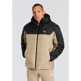 Puma Herren Winterjacke "ESS HOODED PADDED JACKET"ice coffee, Gr. XXL, unifarben, Taft, Obermaterial: 100% Polyester, Jacken, mit Kapuze, mit