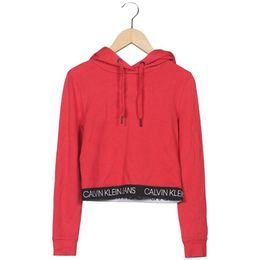 Calvin Klein Jeans Kapuzenpullover Damen Gr&ouml;&szlig;e XS Second Hand rot