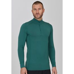 Endurance Herren Langarmshirt "Lead", gr&uuml;n, Gr. S, unifarben, 95% Viskose, 5% Elasthan, Shirts, mit flachen N&auml;hten