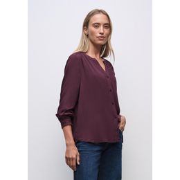 Street One Damen Langarmblusejazz berry, Gr. 34, unifarben, Stoff, 100% Viskose, Blusen, im Tunika-Style