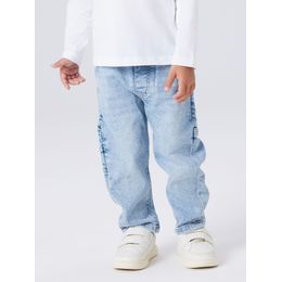 Bequeme Jeans name it "NMMBEN TAP JEANS 8940-BF NOOS", Jungen, Gr. 116, N-Gr, light blau denim, Denim/Jeans, Obermaterial: 99% Baumwolle, 1% Elasthan, leichte Abriebeffekte, regular fit lang, Jeans