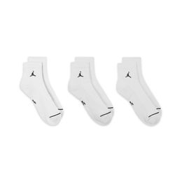 Nike Damen Funktionssocken "U J ED CUSH POLY ANKLE 3PR 144", Gr. Mwei&szlig;, schwarz, Obermaterial: 97% Polyester, 2% Elasthan, 1% Nylon, Socken,