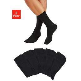 H.I.S. H.I.S Herren Businesssocken "Herrensocken, M&auml;nndersocken, uni Anzugsocken", Gr. 47, schwarz, Baumwollmischung, unifarben, Socken, mit klassischem
