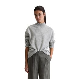Marc O'Polo Damen Strickpulloverstone melange, Gr. S, MARC O'POLO DENIM, Obermaterial: 72% Schurwolle, 26% Polyamid, 2% Elasthan, Pullover, regular fit aus