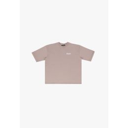 DROPSIZE Damen T-Shirt "Dropsize HEAVY OVERSIZE DOUBLE ARM T-SHIRT"simply taupe, Gr. L, unifarben, 100% Baumwolle, Shirts