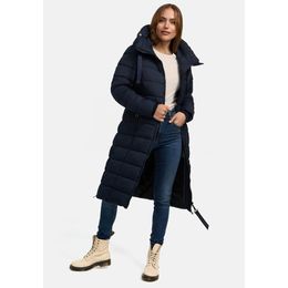 Navahoo Damen Winterjacke "Mondmaedchen", blau, Gr. XS, Obermaterial: 100% Polyester; Innenseite: 100% Polyester, Jacken, Extra langer Schnitt mit