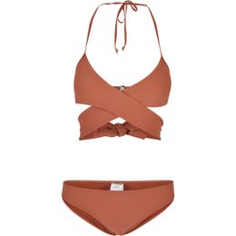 Urban Classics Damen B&uuml;gel-Bikini "Urban Classics Damen Ladies Bikini"terracotta, Gr. XL, 82% Polyamid, 18% Elasthan, Bikini-Sets